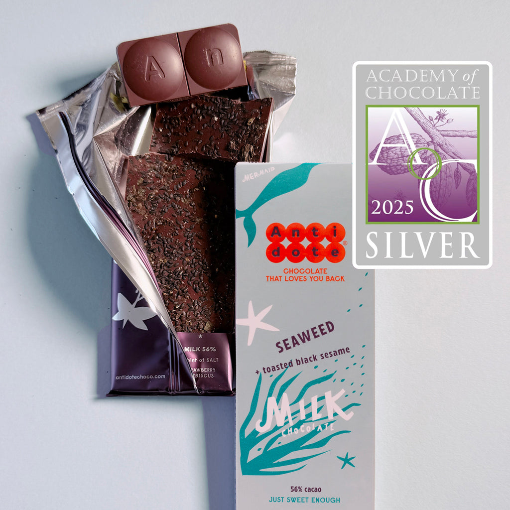 Antidote Chocolate MERMAID: SEAWEED + BLACK SESAME MILK CHOCOLATE 56%